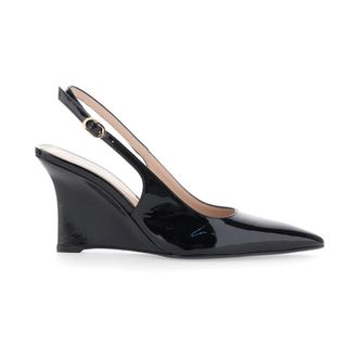 Stuart Weitzman Femme, Chaussures, Noir, Taille: 37 1/2 EU Vinnie Sling Wedge 85