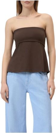 Closed Femme, Tops, Brun, Taille: 40 FR Peplum Top