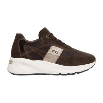 Nero Giardini Sneaker aus Wildleder- technischen Materialien und Leder - - Shoes - Damen - Braun - 37 EU