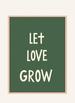 Any Image Any Image Wandbild Let Love Grow Mit Rahmen braun