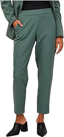 Vila Vila Pantalon pour Femme VICARRIE LOWNY RW 7/8 - Vert Canard - Taille 42, Vert Canard, W42