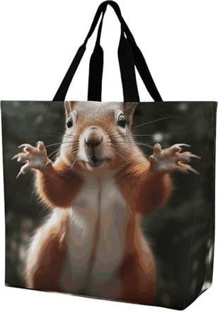 Generic &Eacute;cureuil Animal Dr&ocirc;le Sac A Main Femme L&eacute;ger Tote Bag Grand Sac Fourre Tout Pour Plage Quotidienne Voyage
