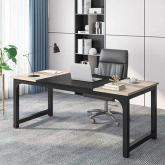 Tribesigns Schreibtisch Computertisch, pc Tisch B&uuml;rotisch Arbeitstisch Esstisch in Schwarz f&uuml;r Home Office zu Hause Schreibtische, Konferenztisch