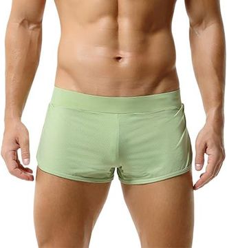Generic Boxers pour homme, sous-v&ecirc;tements respirants, couleur unie, confortable et doux, taille &eacute;lastique unie, coupe id&eacute;ale pour le sport et la vie quotidien