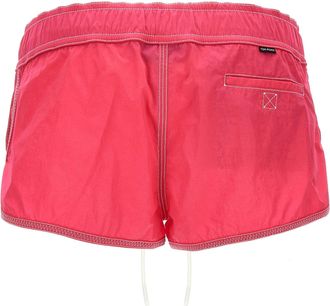 Tom Ford Logo Nylon Shorts - Red