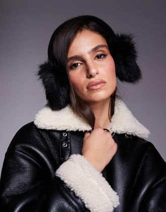 Juicy Couture Flauschige Ohrensch&uuml;tzer in Schwarz