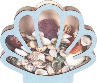 Generico Präsentationsbox für Muscheln, aus Holz, zur Präsentation, Organizer für Erinnerungsstücke, Dekoration für den Tisch im Eingang, Wohnzimmer und Schlaf