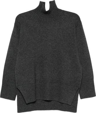 Calvin Klein Lux High-neck Side-slit Sweater