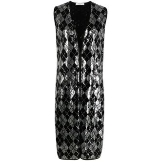 Charlott Paillettenverzierte &auml;rmellose Weste - - Jackets - Damen - Schwarzk - XS