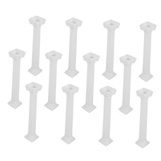 Cabilock 12st&uuml;cke Teiliges R&ouml;mische S&auml;ulen Tortend&uuml;belstangen Mehrst&ouml;ckige Hochzeitstortenst&uuml;tzen Klassisch Robust DIY Cake Stand F&uuml;r Elegante Tortendekoration