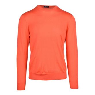 Drumohr Maglioncino Girocollo - - Knitwear - Herren - Orange - L