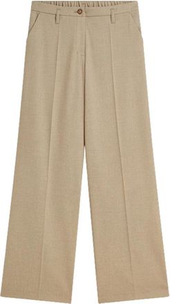 Summum Femme, Pantalons, Beige, Taille: 40 FR Pantalon Large Melange