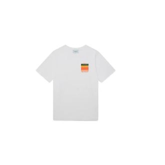 Casablanca Gradient Logo Wei&szlig;es T-Shirt - - Tops - Herren - Wei&szlig; - XL