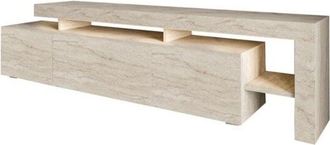M&S Collection Meuble TV 3 portes 192x53x37 cm effet travertin