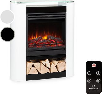 Klarstein Elektrokamin, Elektro Heizungen f&uuml;r Wohnzimmer & Innenr&auml;ume, Elektrischer Kamin mit LED Flammen, Sparsamer Elektroofen, Heizl&uuml;fter mit Timer, Einstell