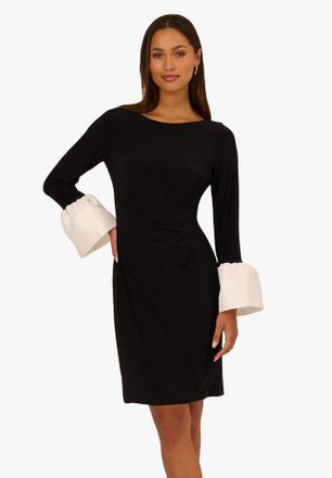 Adrianna Papell Abendkleid Short Dress with Cuff Detail Cocktailkleid mit auff&auml;lligen &Auml;rmeln