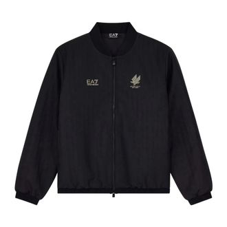 Emporio Armani Bomberjacke Fu&szlig;ball - - Jackets - Herren - Schwarzk - L
