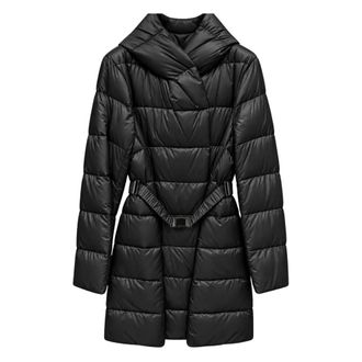 Liviana Conti Langer Daunenmantel - - Coats - Damen - Schwarzk - M