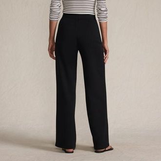 Lands End Serious Sweats Straight Fit Thermohose, Damen, Gr&ouml;&szlig;e:32-34 regular, Schwarz, Baumwoll-Mischung/Polyester-Mischung, by Lands End