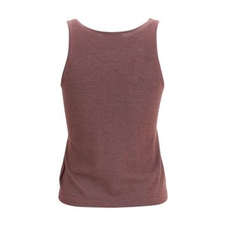 Brunello Cucinelli Womens Bordeaux Cashmere Sleeveles T-Shirt