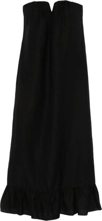 Adriana Degreas Maxikleid mit R&uuml;schen - Schwarz