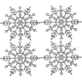 Garneck 12st&uuml;cke Kunststoff Schneeflocke Anh&auml;nger F&uuml;r Weihnachtsbaum Dekoration Wohnschmuck Weihnachtsdeko