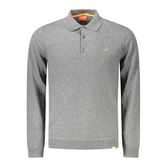 Sun 68 Langarm Poloshirt - - Tops - Herren - Grau - XL