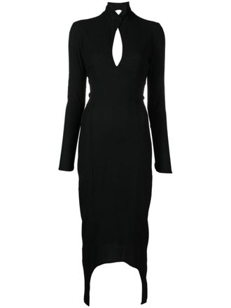 Patou robe mi-longue à dos ouvert - Noir