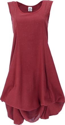 Guru Shop Langes Wandelbares Sommerkleid, Boho Maxikleid - Rot, Damen, Baumwolle, Size:M