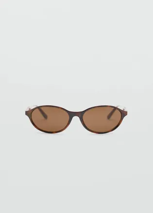 Mango Lunettes de soleil monture rectangulaire chocolat - Femme - Taille unique - MANGO