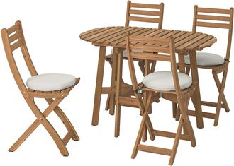 IKEA ASKHOLMEN Klapptisch+4 Klappstühle/außen