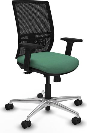 Piqueras y Crespo Yunquera Drehstuhl mit 2D-Armen, h&ouml;henverstellbare Lendenwirbelst&uuml;tze, ausgestattet mit Syncro/Traslack und Schneidschaum, mit Rollen von 65 mm, Nylon