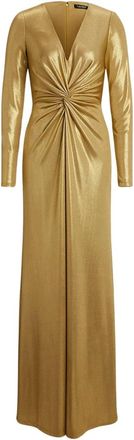Ralph Lauren Robe longue &agrave; manches longues Nadira - Femme - Robes - Jaune - Taille: 32 FR