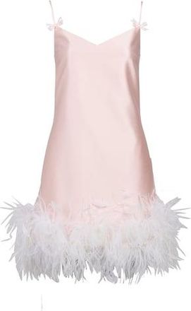 Self Portrait Robe courte plumes