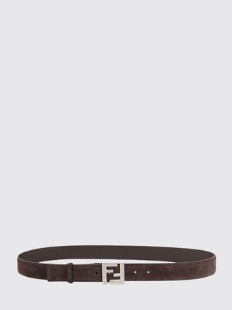 Fendi G&uuml;rtel von aus Velours-Kalbsleder mit FF-Monogrammschnalle