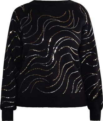 Usha Strickpullover Damen schwarz