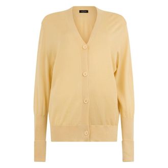 Fabiana Filippi Femme, Pulls, Jaune, Taille: 36 FR Cashmere V-neck Cardigan