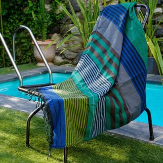 Hamamista Karawan Authentic Hamamtuch Bio Ebony - XL 100x170 cm - Saunatuch, Strandtuch, Badetuch - Pestemal aus 100% Bio-Baumwolle - groß, leicht & saugfähig f