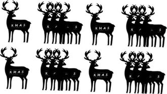 Garneck 16 Pi&egrave;ces &agrave; Couverts Elk D&eacute;corations De No&euml;l Porte-Couverts Cerf D&eacute;cor De Vaisselle De No&euml;l ure De s De Porte-s De e-Vaisselle Black Feutrine