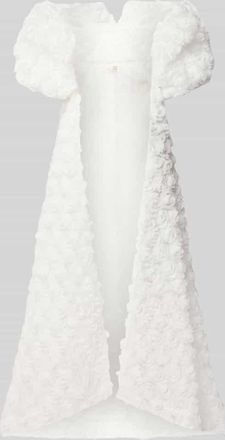 Luxuar Fashion Abendkleid mit Puff&auml;rmeln und floralen Applikationen