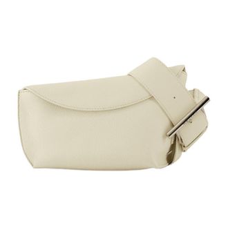 Alexander McQueen Womens Calfskin Leather Crossbody Bag Beige