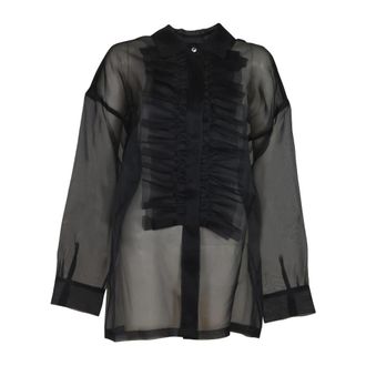 P.A.R.O.S.H. Bluse - - Blouses & Shirts - Damen - Blau - L