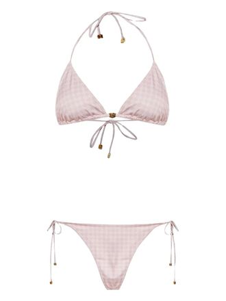 Amiri bikini à imprimé monogrammé - Rose