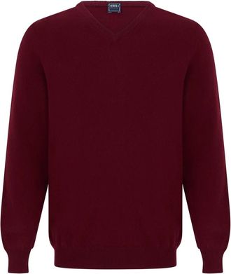 Fedeli Homme, Pulls, Rouge, Taille: XL Pull Cachemire Doux Bordeaux