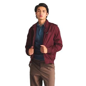 Members Only Original Iconic Racer Jacket Blouson lger en Coton, Bordeaux, L Homme