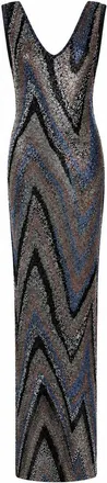Missoni Bead-Embroidered Zigzag Dress - Multicolor
