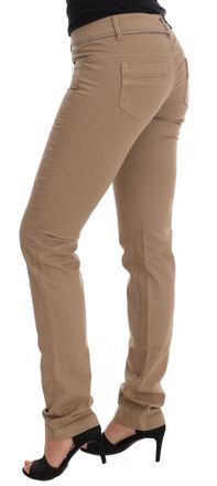 Costume National Womens Beige Cotton Stretch Slim Fit Jeans Clothing
