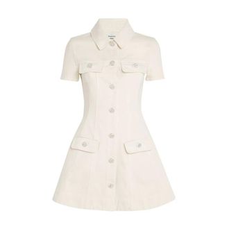 Self Portrait Femme, Robes, Beige, Taille: 38 FR Robe Chemise