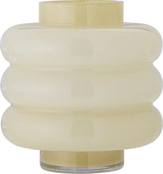 Bloomingville Sahara Vase, Gelb, Glas, T21,5xH22 cm