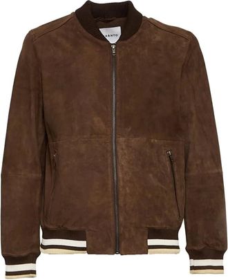 Amaranto Amar&aacute;nto, Homme, Vestes, Brun, Taille: 2XL Blouson aviateur zipp&eacute; en daim